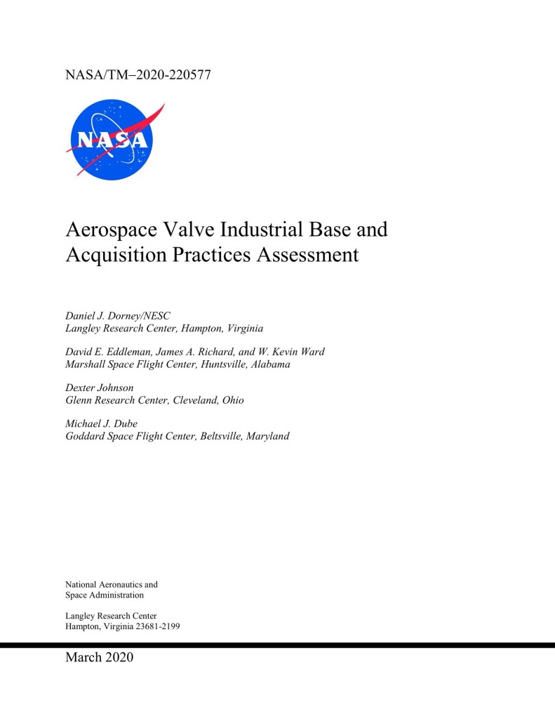 Report: Aerospace Valve Industrial Base and Acquisition Practices ...
